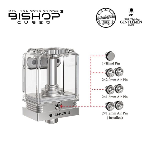 Atomizor BORO RTA Ambition Mods – Bishop Cubed MTL – Vaper's Paradise